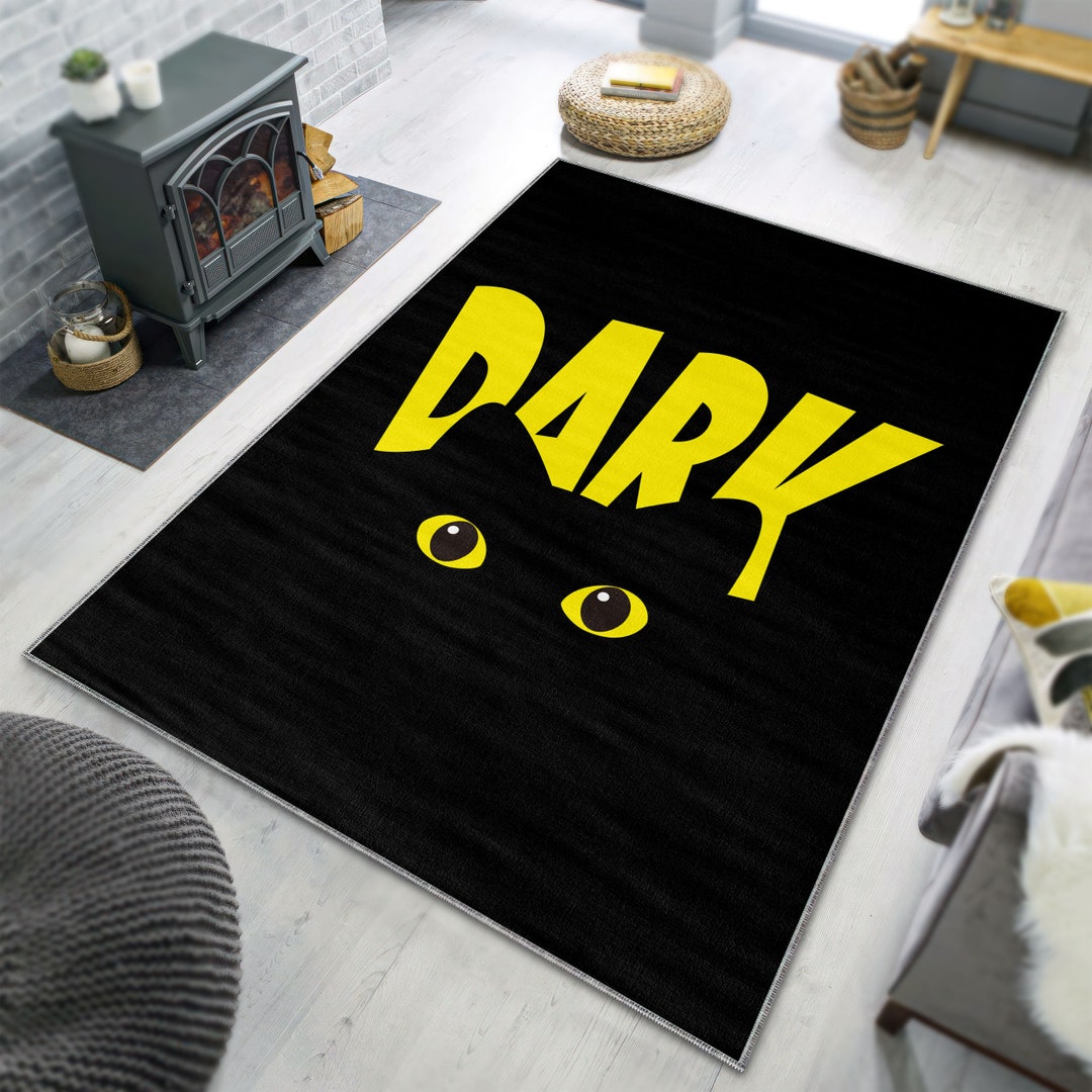Black Cat Funny Pet Lover Rug, Black Cat Themed Non-slip Mat, Home ...