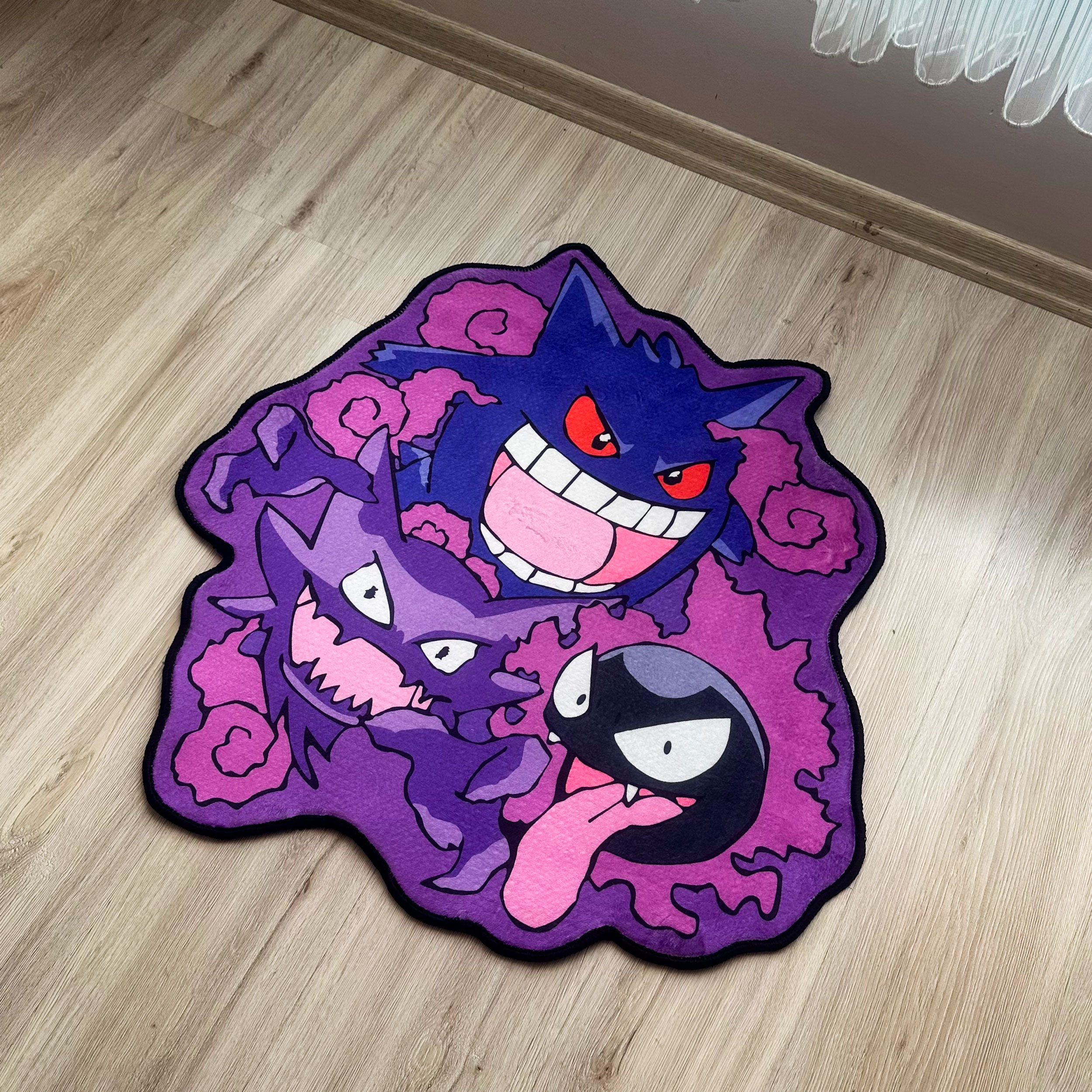 Gengar Evolution Ghost Anime Rug, Pokemon Gengar Carpet Mat, Gengar ...