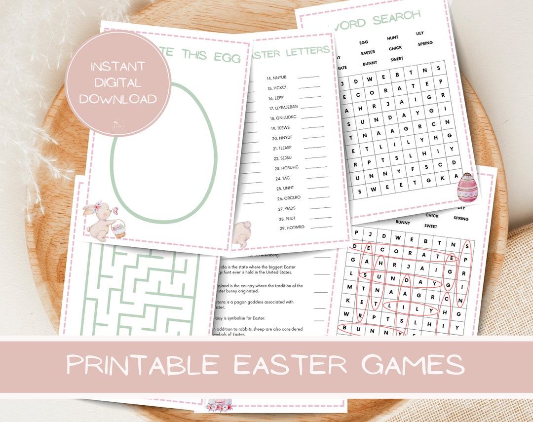 Printable Easter Game Pack | 10 Activity Games | Easter Party ...