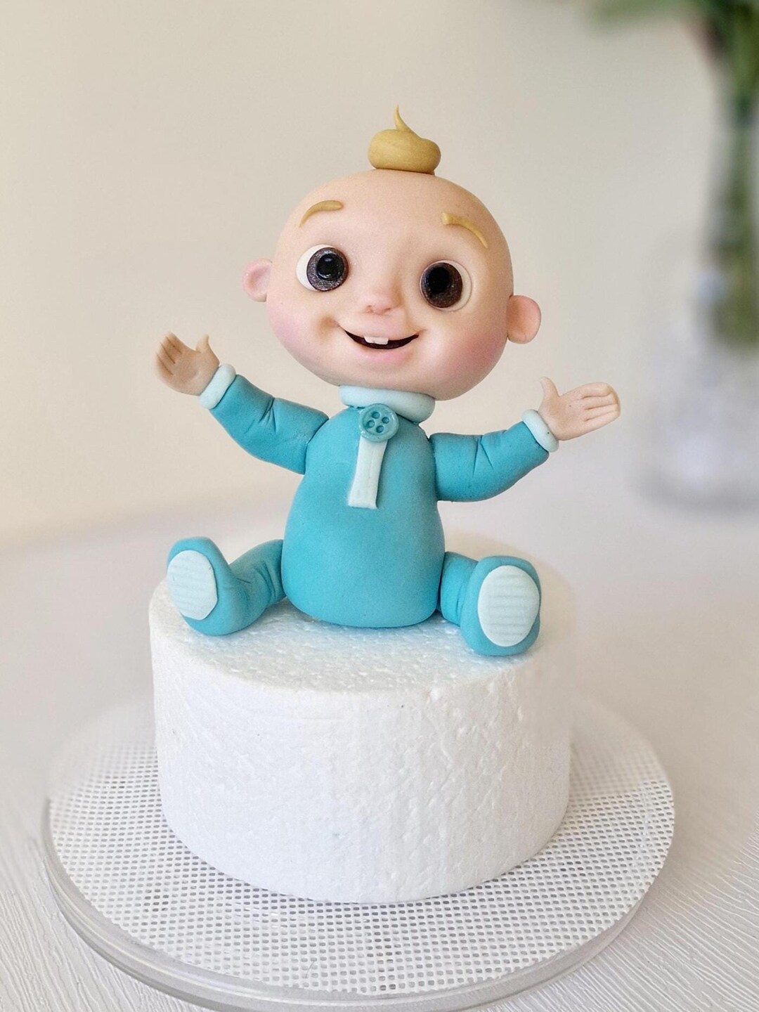 NEW! Super Cute Edible 12cm Baby JJ Cake Topper - Crafted by Hand ...
