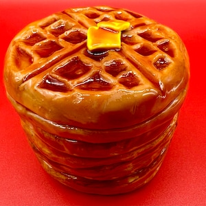 Waffle Stack Stash Trinket Jar(4oz)/polymer Clay/glass Jar - Etsy