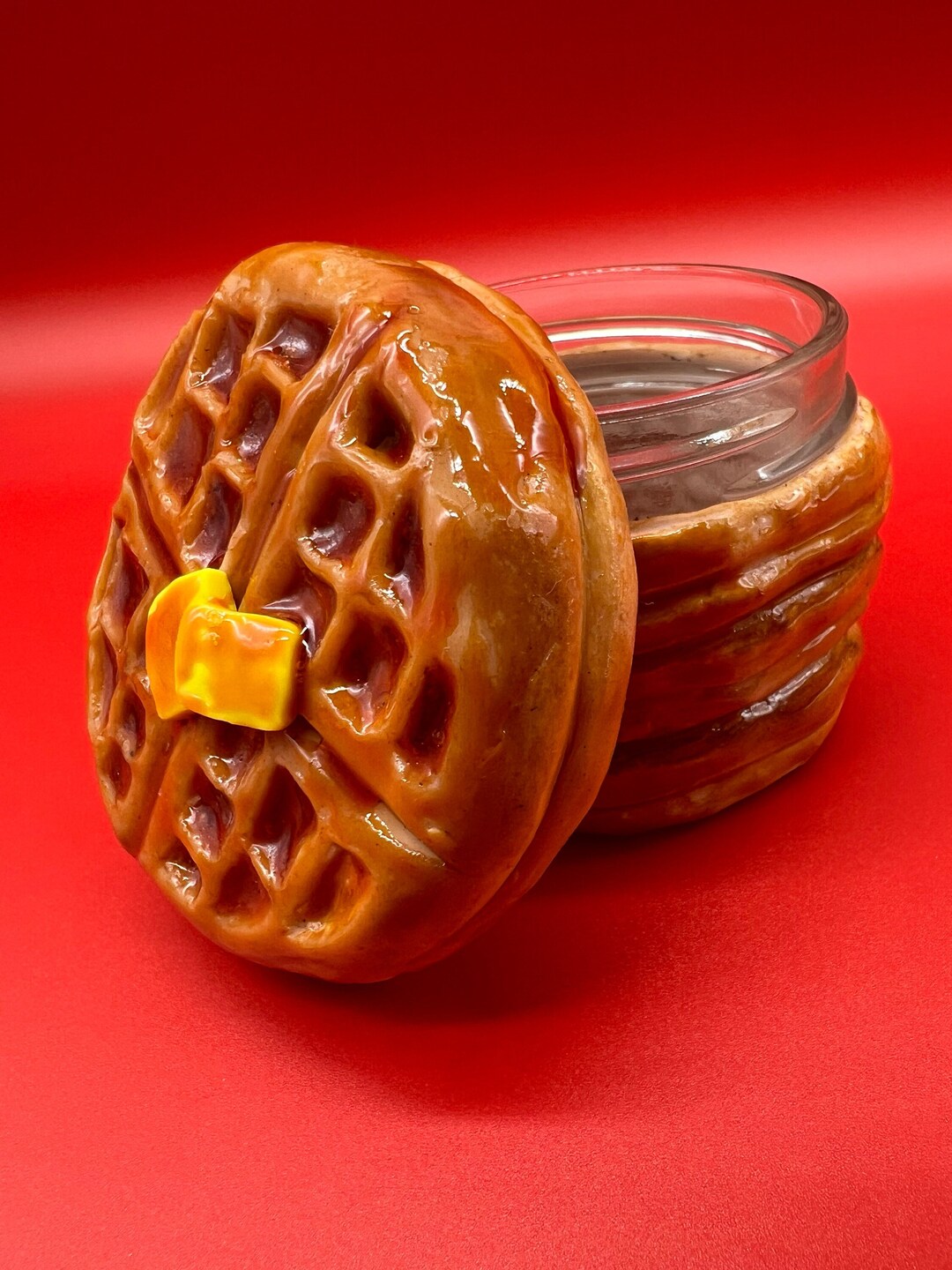 Waffle Stack Stash Trinket Jar(4oz)/polymer Clay/glass Jar - Etsy