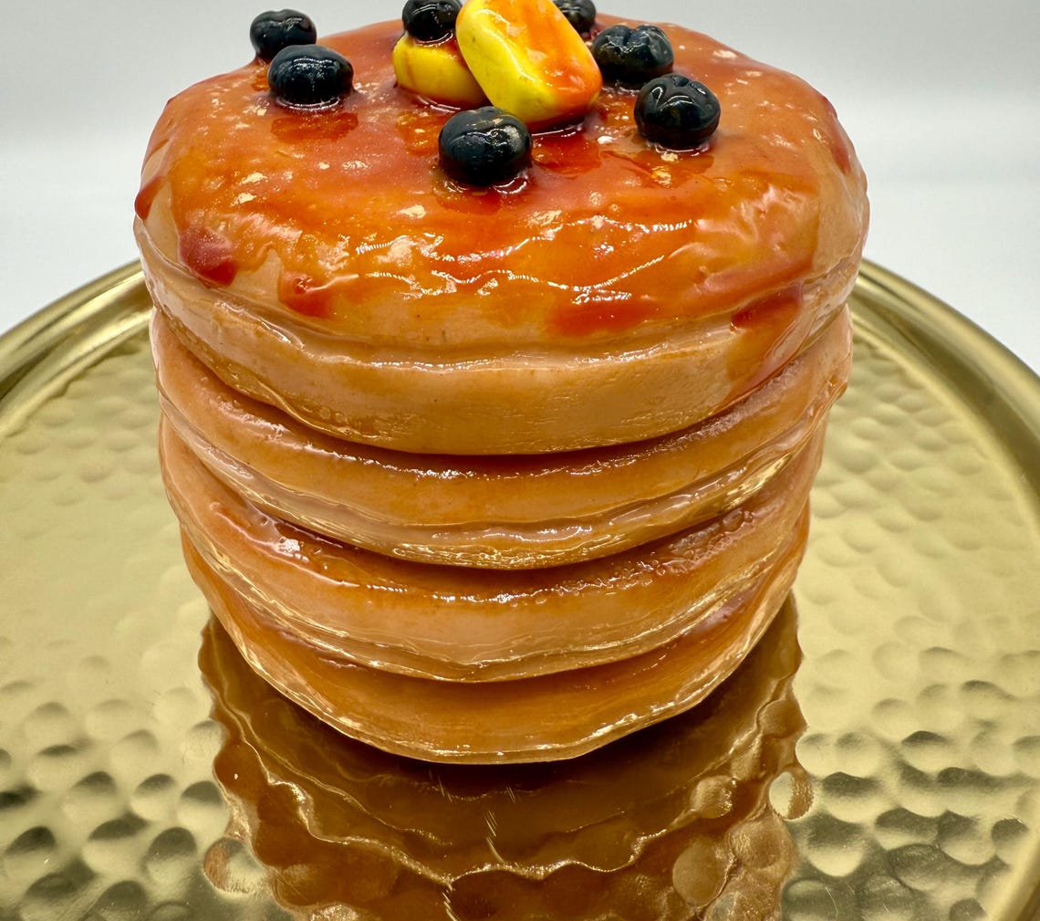 Pancake Stack Stash Trinket Jar(4oz)/polymer Clay/glass Jar - Etsy