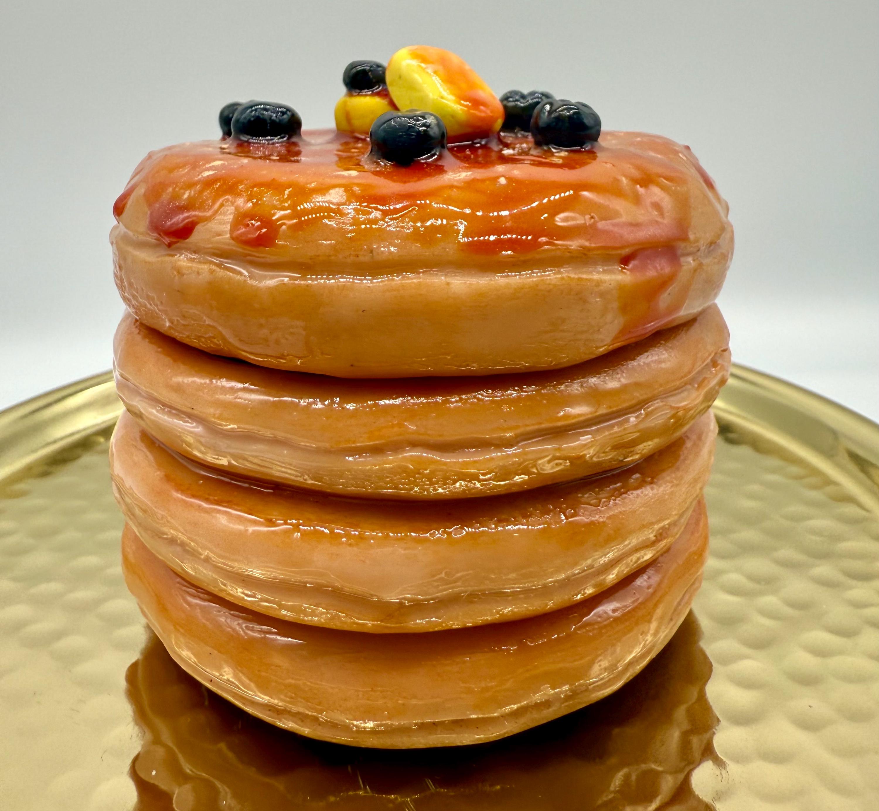 Pancake Stack Stash Trinket Jar(4oz)/polymer Clay/glass Jar - Etsy
