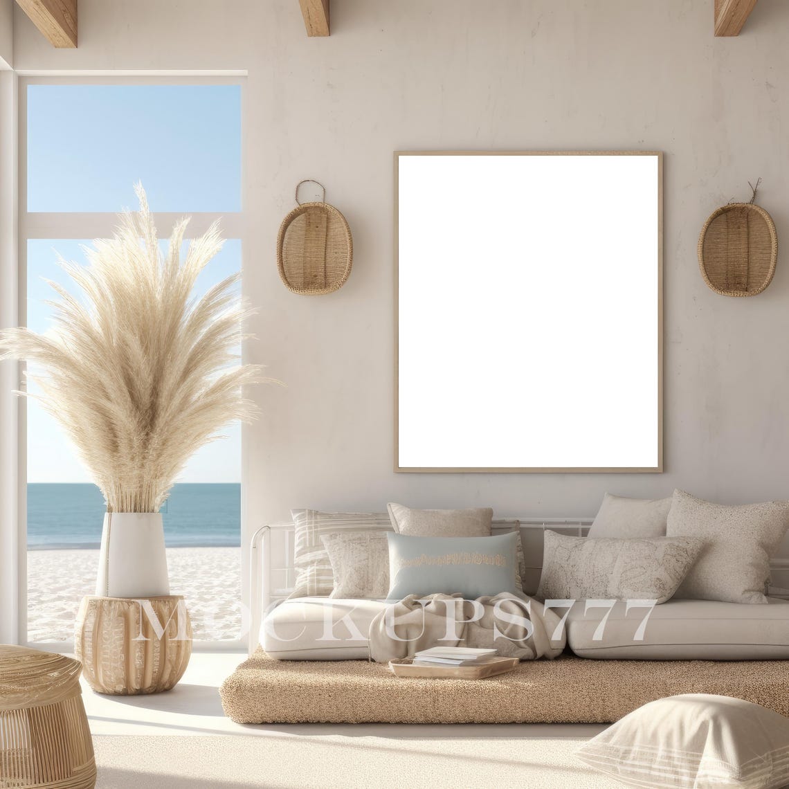 Interior Frame Mockup, Living Room Mockup, Vertikal Frame Mockup ...