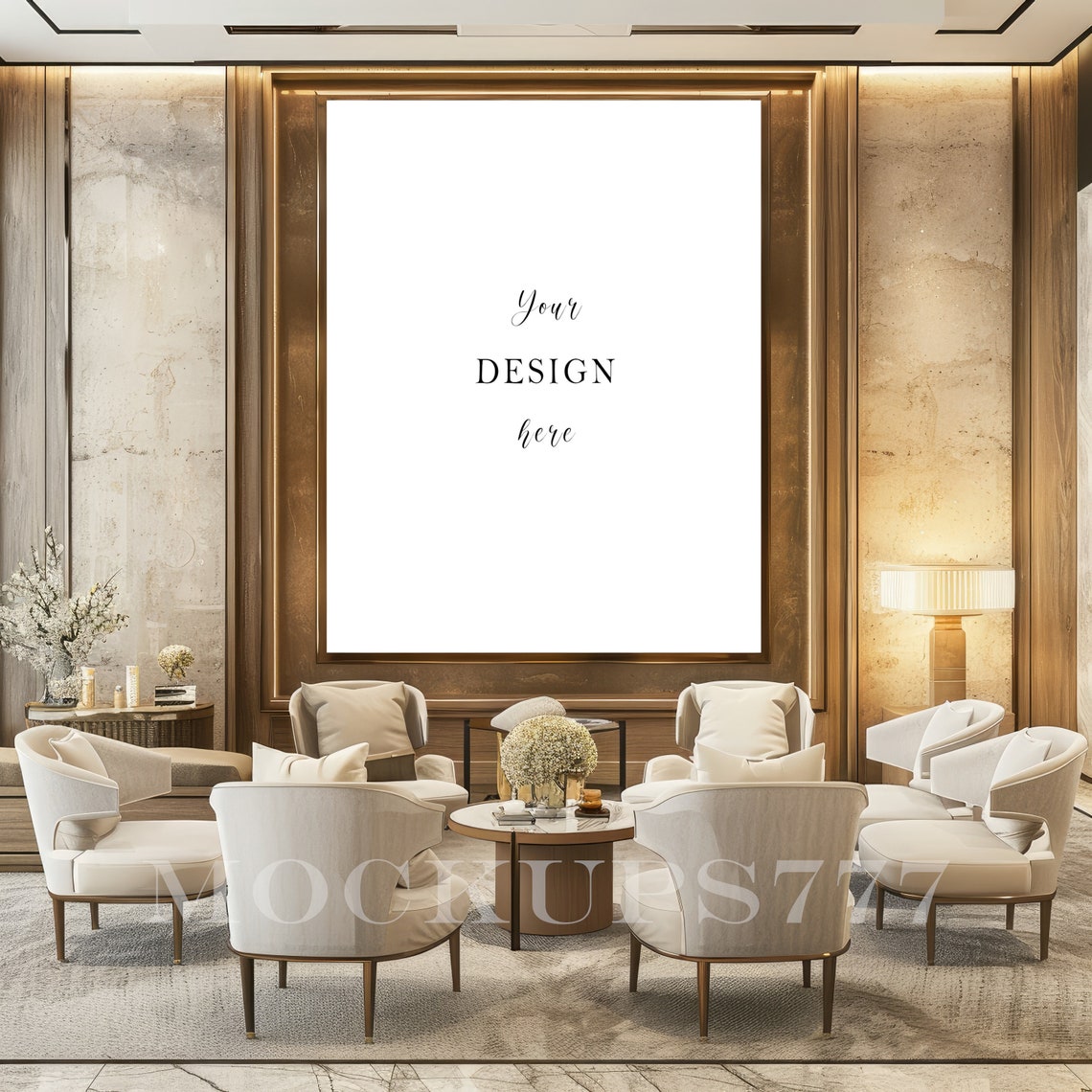 Luxury Café Mockup, Elegant Coffee Shop, Frame Mockup, Chic Coffeehouse ...