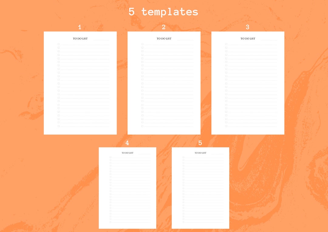 To Do Lists / Productivity Planner / A4, A3, Letter, Ledger / Portrait ...