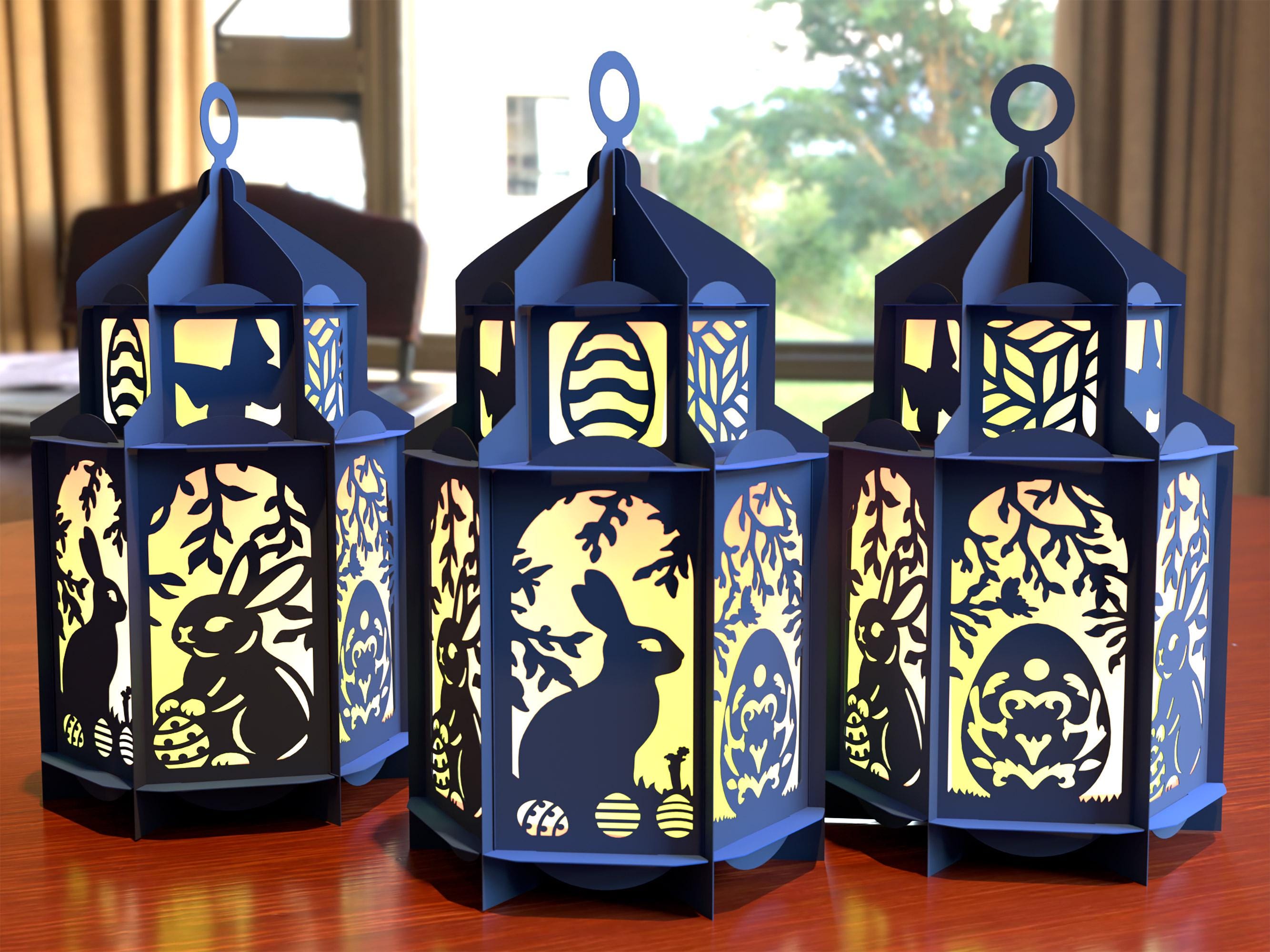 Easter Lantern SVG - Paper Cutting Template - Etsy