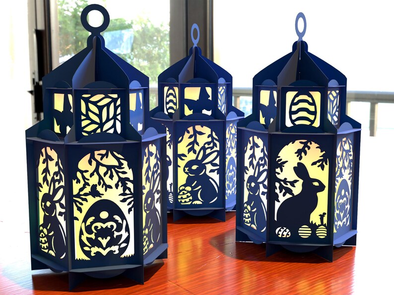Easter Lantern SVG - Paper Cutting Template - Etsy