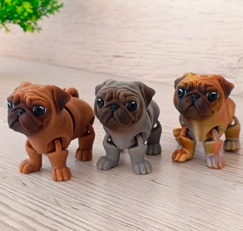 Cute Pug Toy Stl File for 3D Printing - Etsy Australia