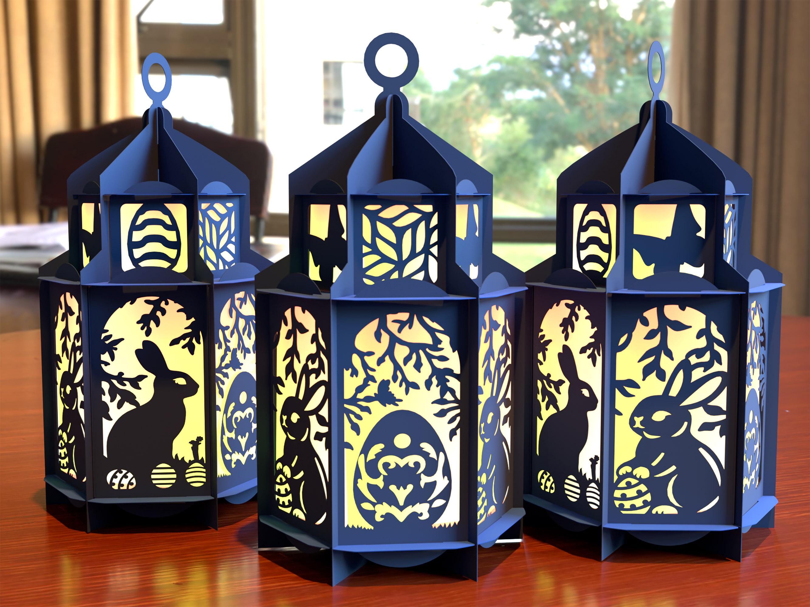 Easter Lantern SVG - Paper Cutting Template - Etsy