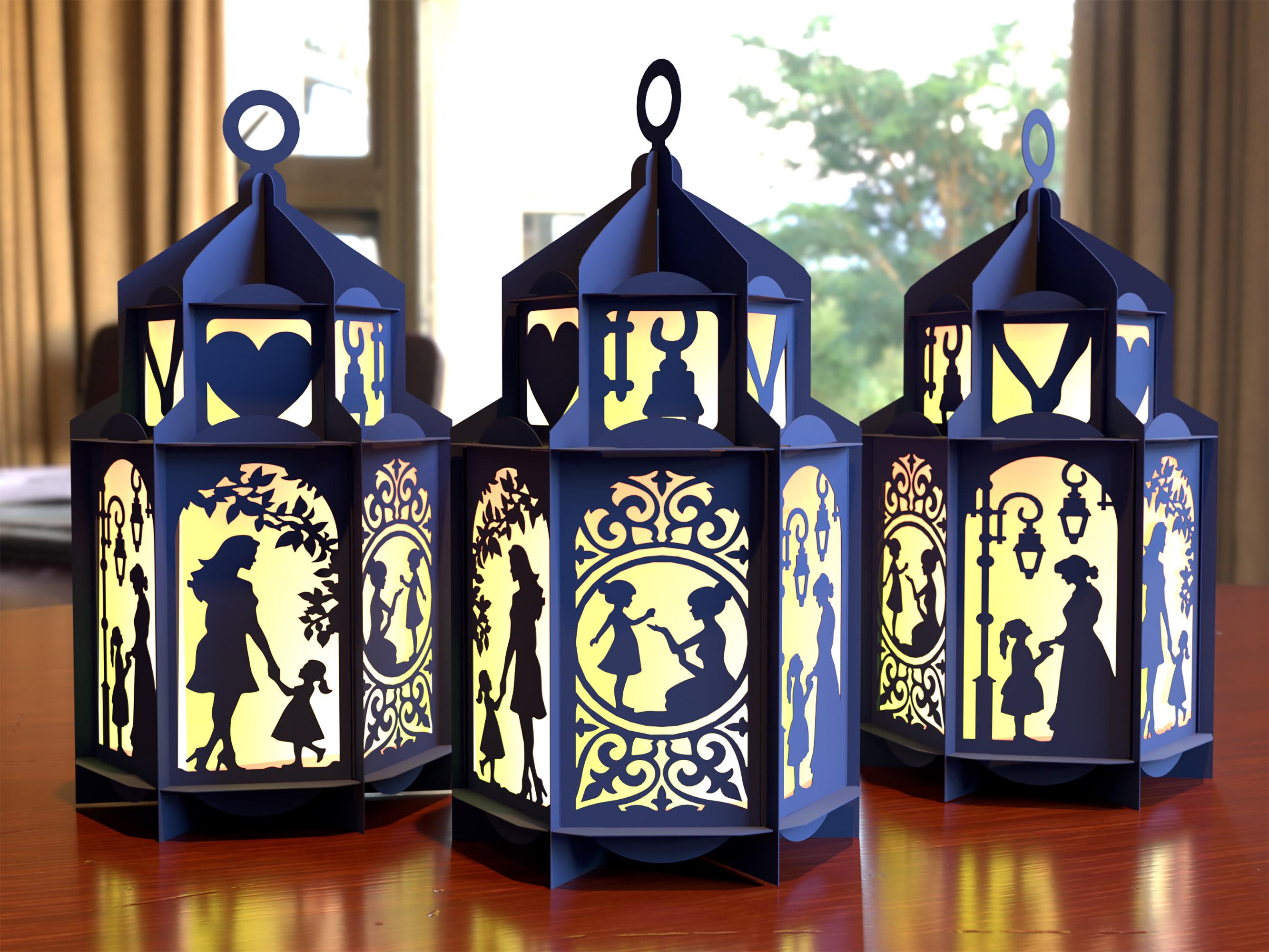 Mother’s Day Lantern SVG - Paper Cutting Template - Etsy