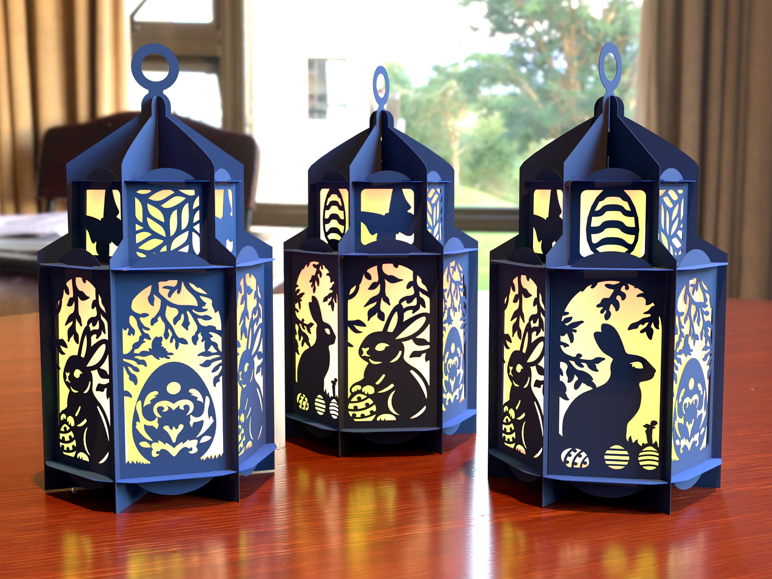 Easter Lantern SVG - Paper Cutting Template - Etsy
