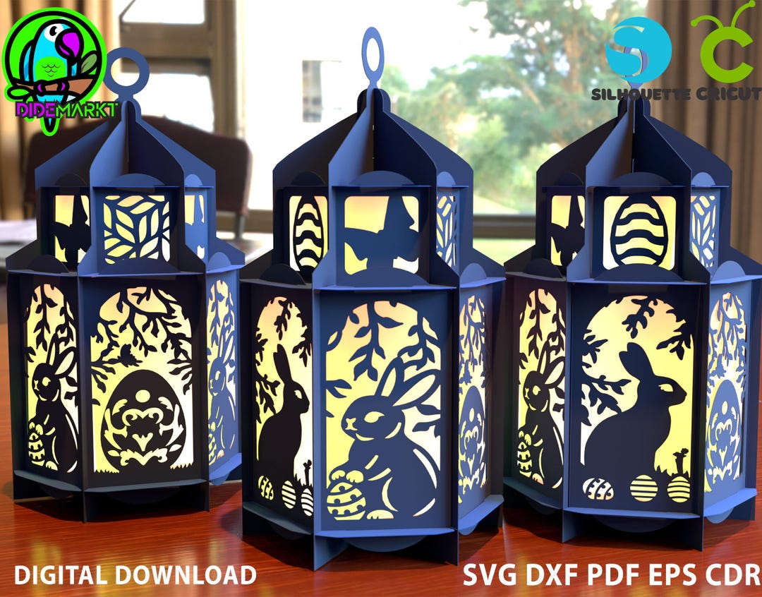 Easter Lantern SVG - Paper Cutting Template - Etsy