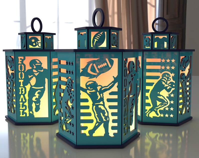 Football Lantern STL | 3D Printable Sports Night Light – Quarterback ...