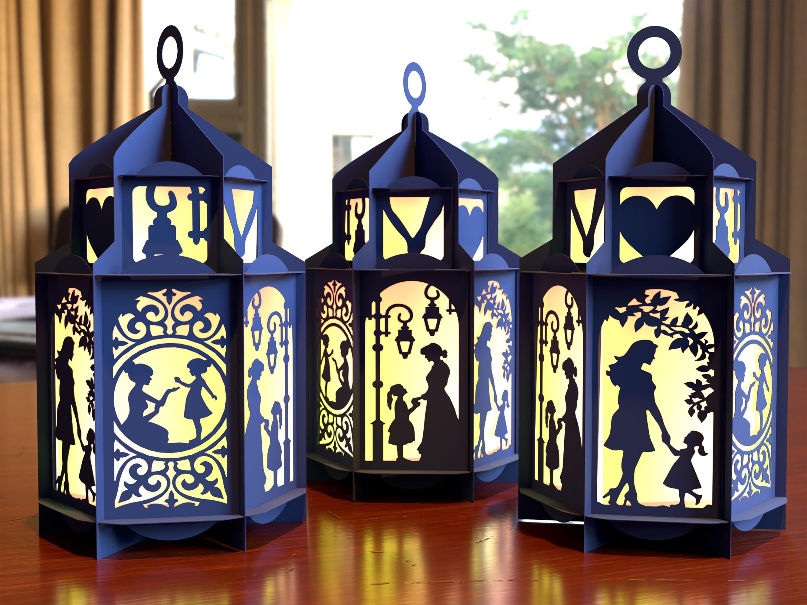 Mother’s Day Lantern SVG - Paper Cutting Template - Etsy