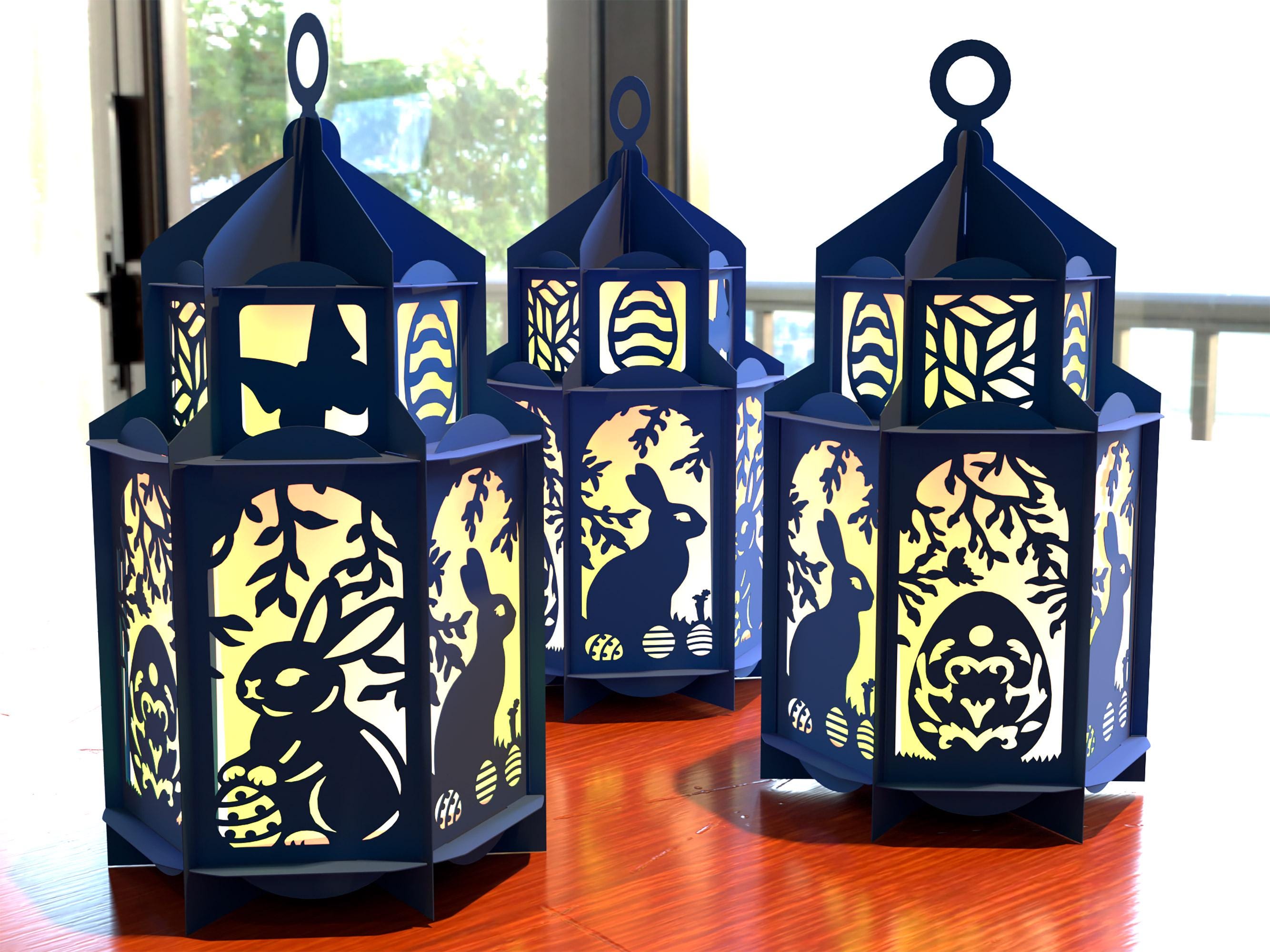 Easter Lantern SVG - Paper Cutting Template - Etsy