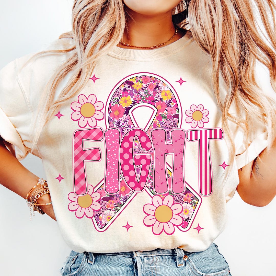 Preppy Fight Cancer Png, Breast Cancer PNG, Breast Cancer Awareness in ...