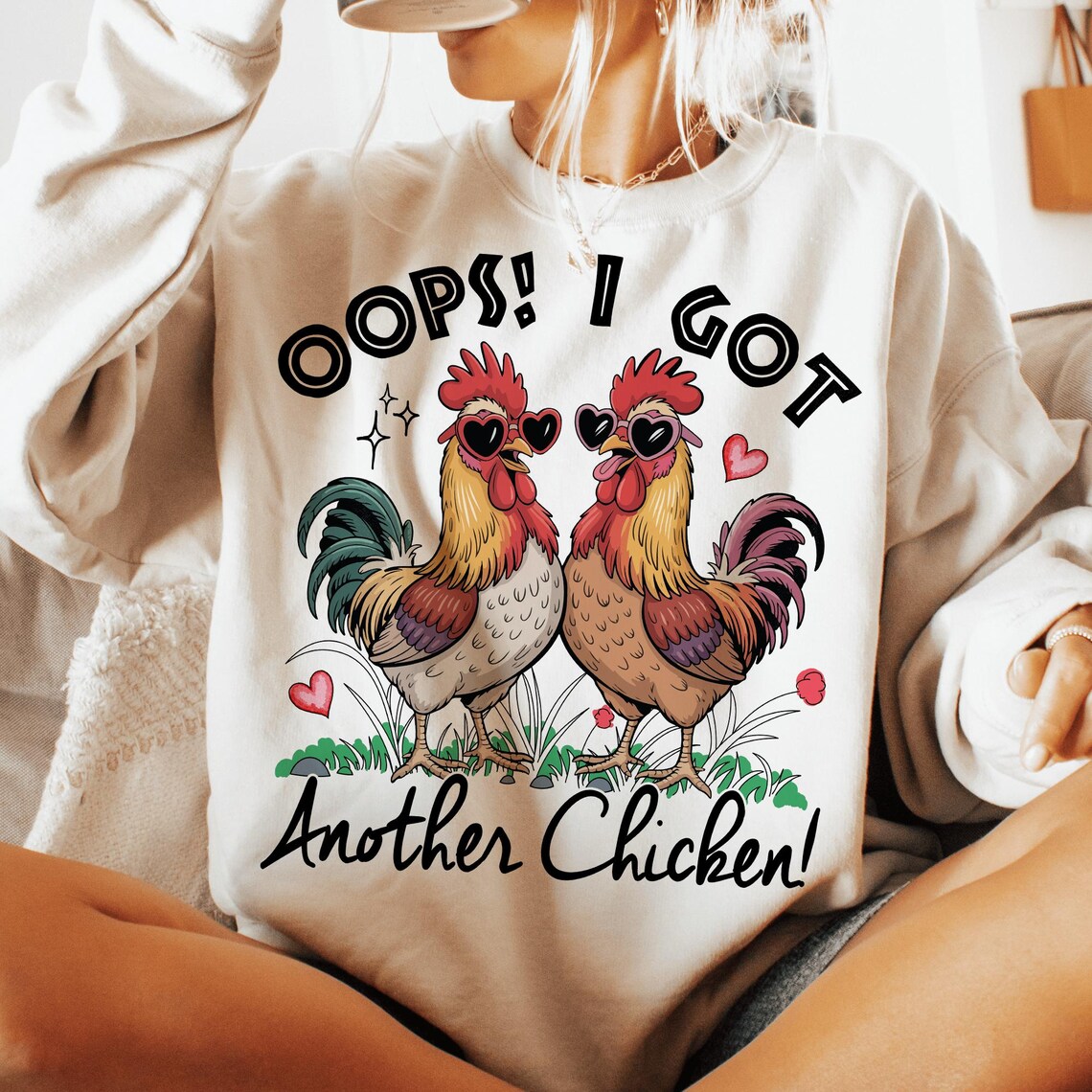 Oops I Got Another Chicken PNG, Funny Farm Animal Png Rustic Farmhouse ...