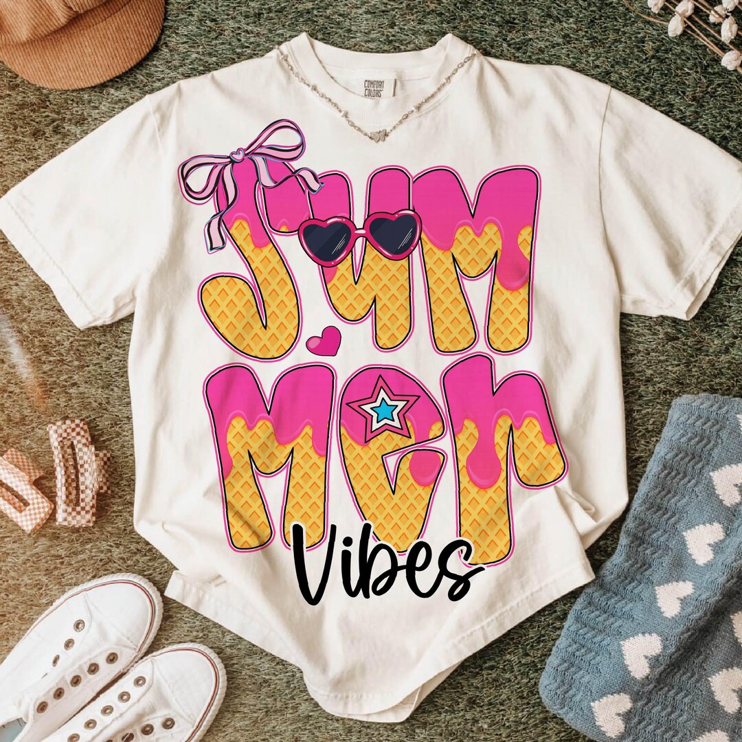 Preppy Summer Ice Cream Drip Png, Preppy Summer Vibes Png, Summer Png ...