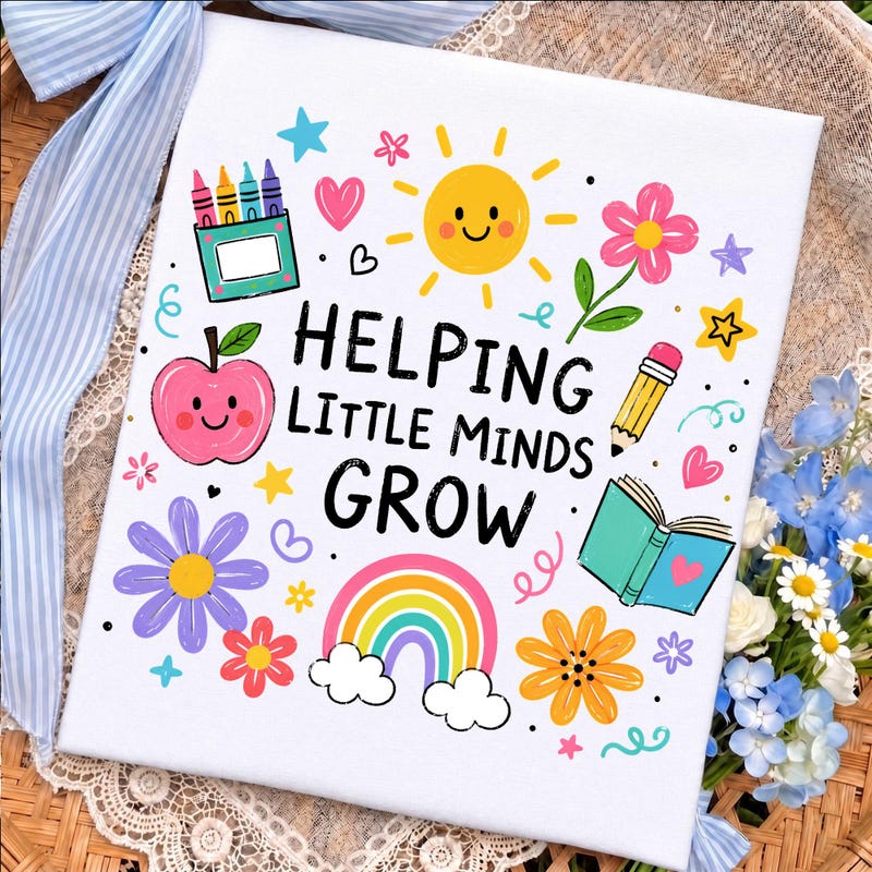 Rainbow Apple Teacher Png - Etsy