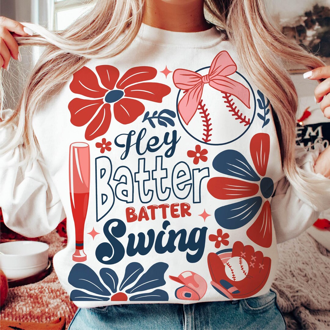 Boho Baseball Batter Batter Swing PNG, Retro Checkered Baseball ...
