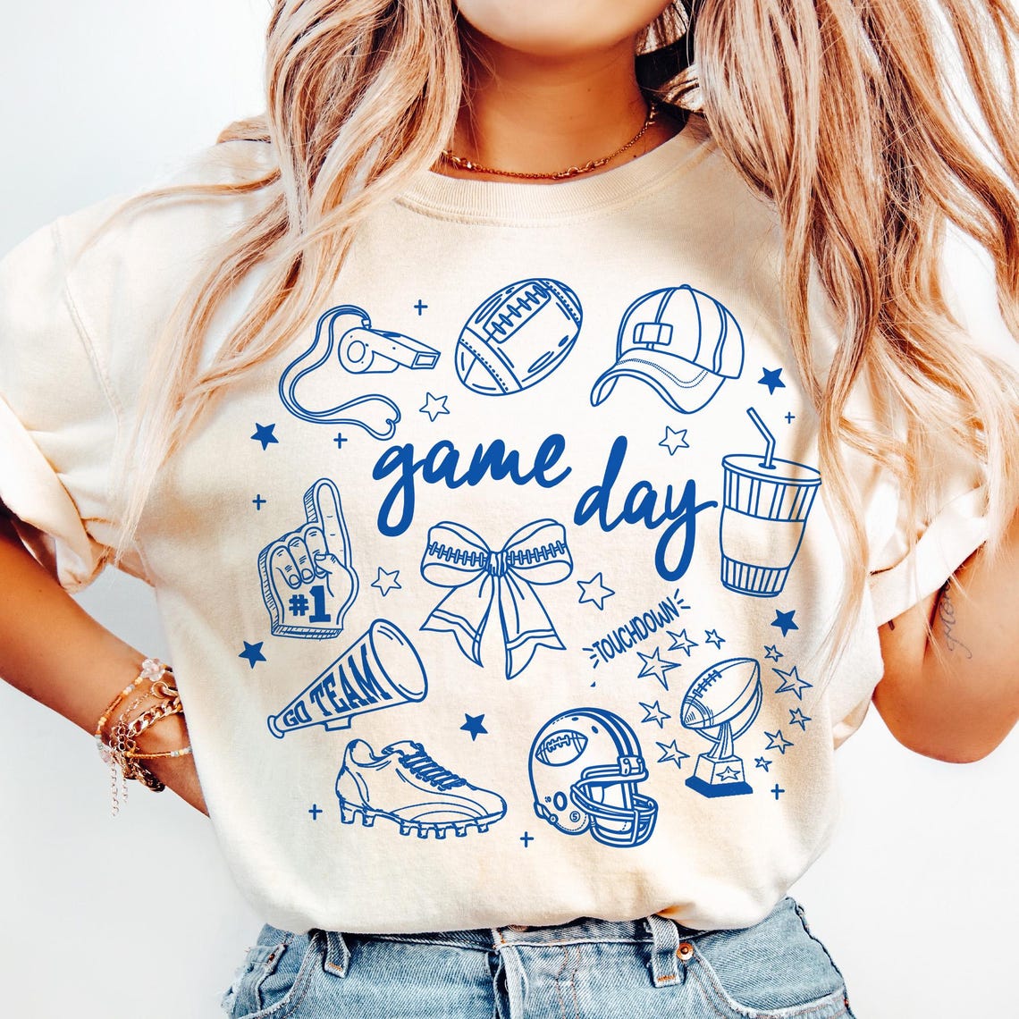 Football Doodles PNG, Game Day PNG, Hand Drawn Doodle Design, Touchdown ...