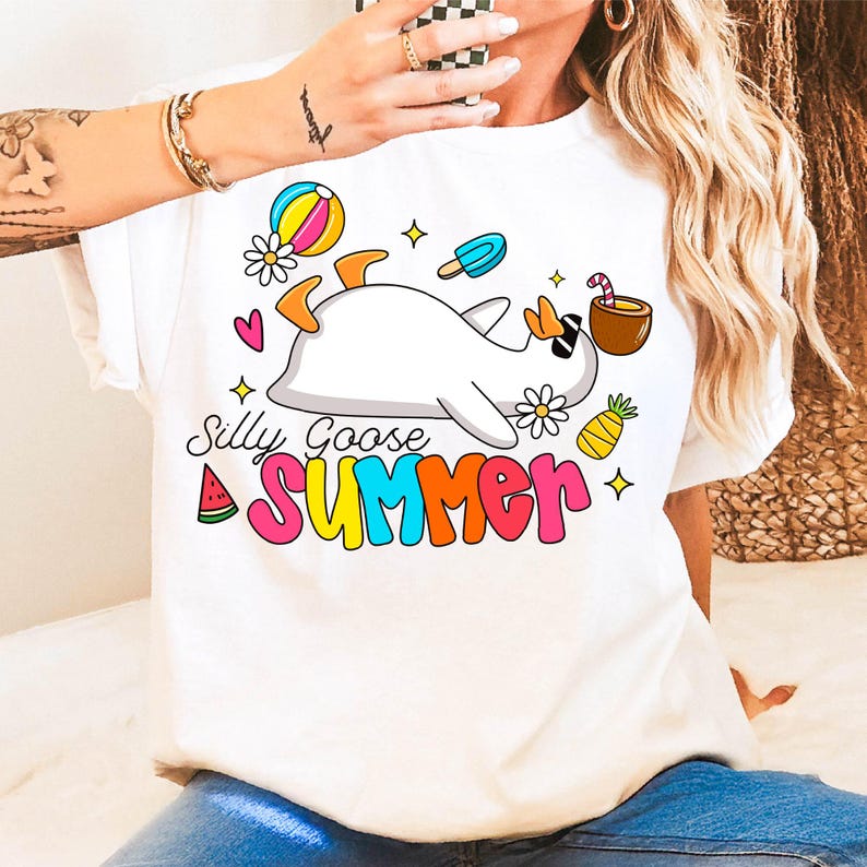 Silly Goose Summer PNG, Trending Goose PNG, Funny Summer PNG, Summer ...