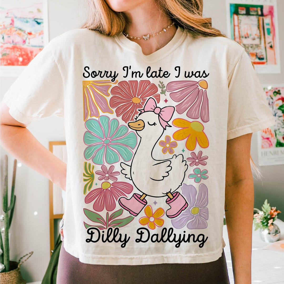 Funny Mama Goose Png, Sorry Im Late I Was Dilly Dallying Goose Png ...
