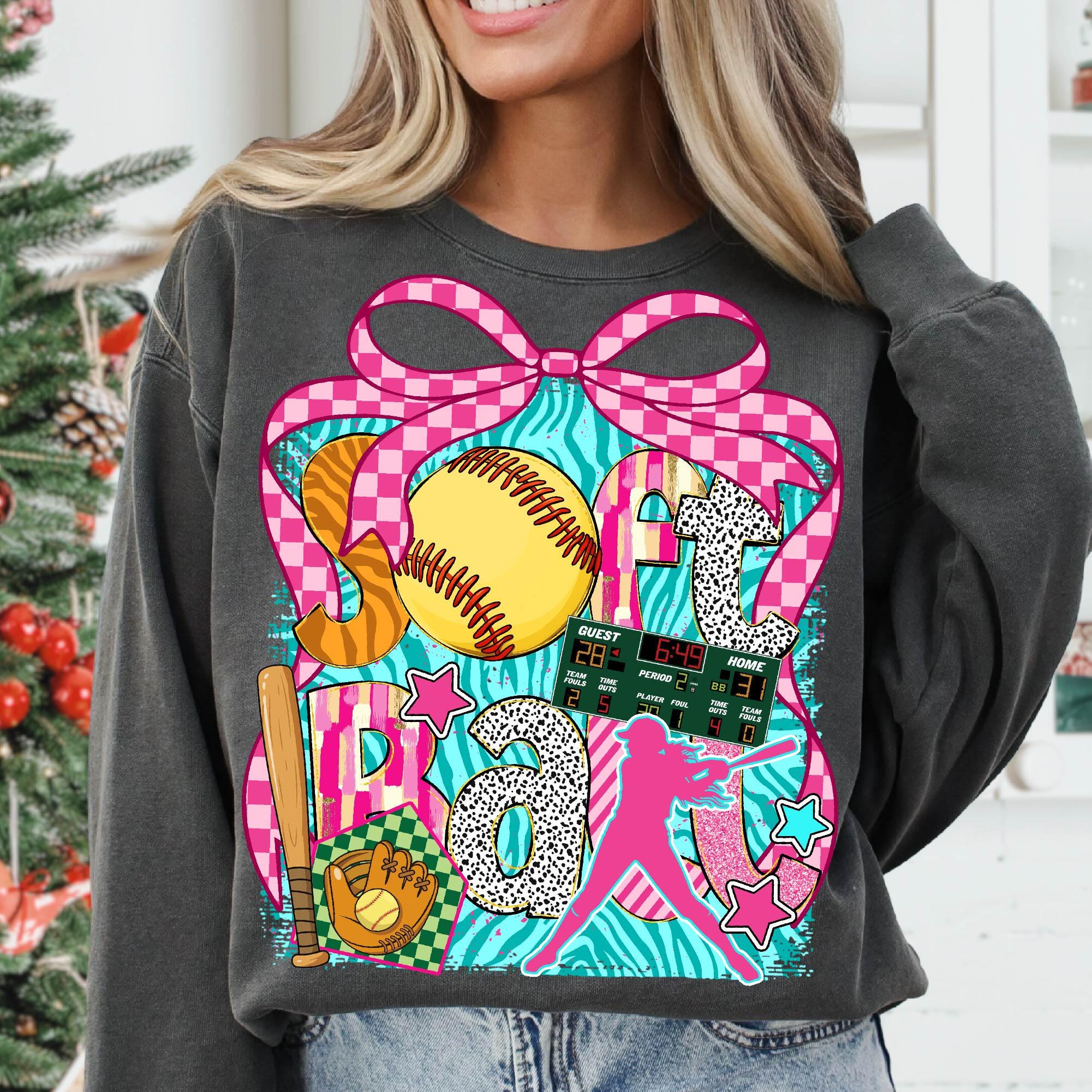 Coquette Softball Brushstroke Png, Softball Coquette Png, Game Day Png ...