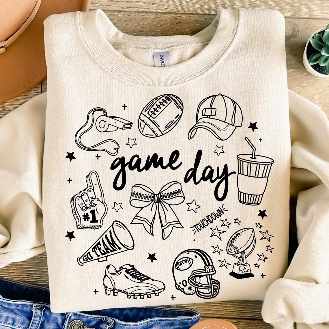 Football Doodles PNG, Game Day PNG, Hand Drawn Doodle Design, Touchdown ...