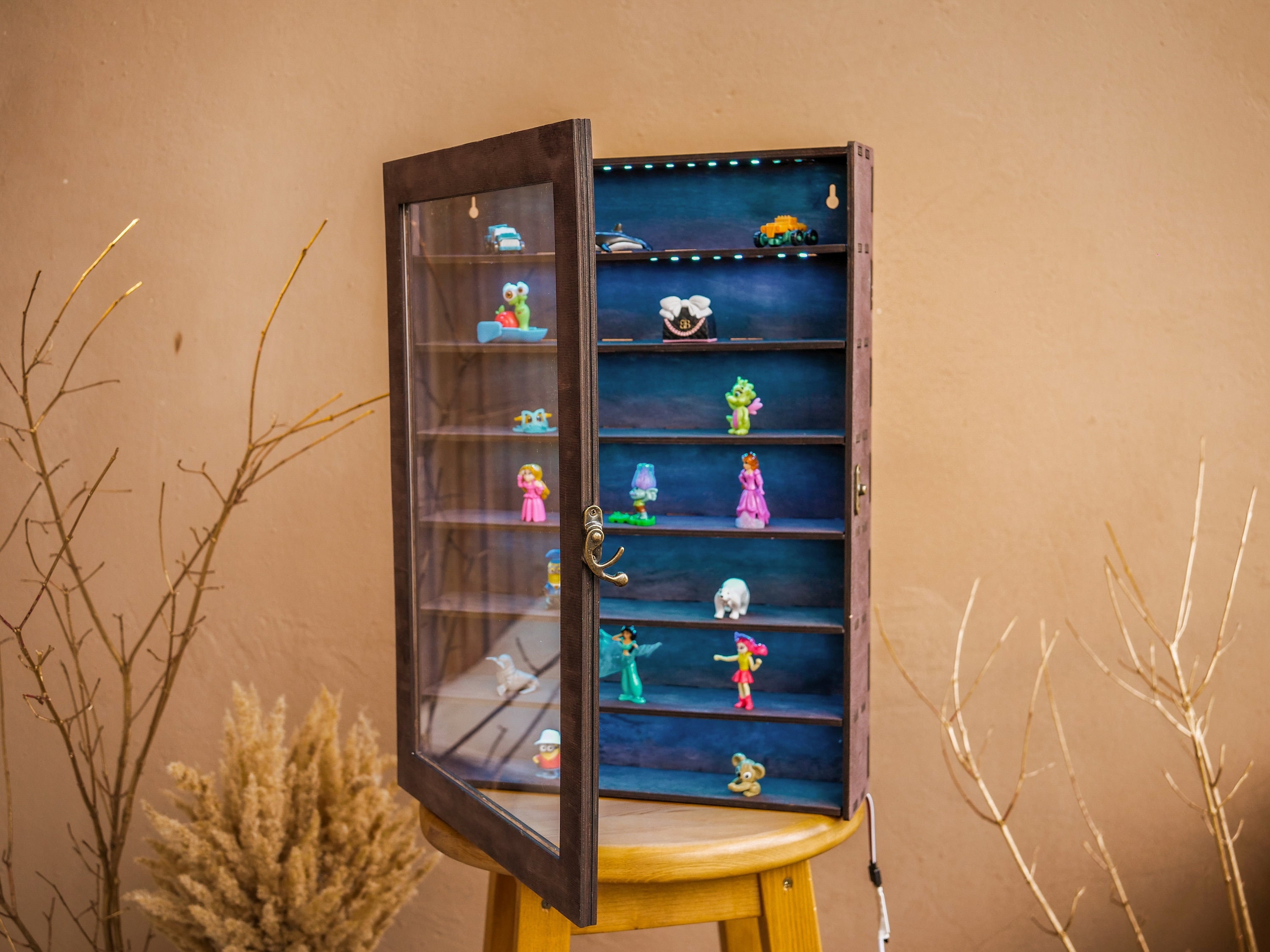 Wood Display Case, Display Case for Collectibles, Display Case for ...