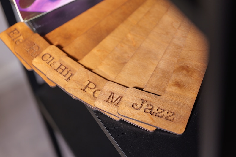 Record Dividers, Wooden Album Alphabet Dividers, Book Dividers, Lp ...