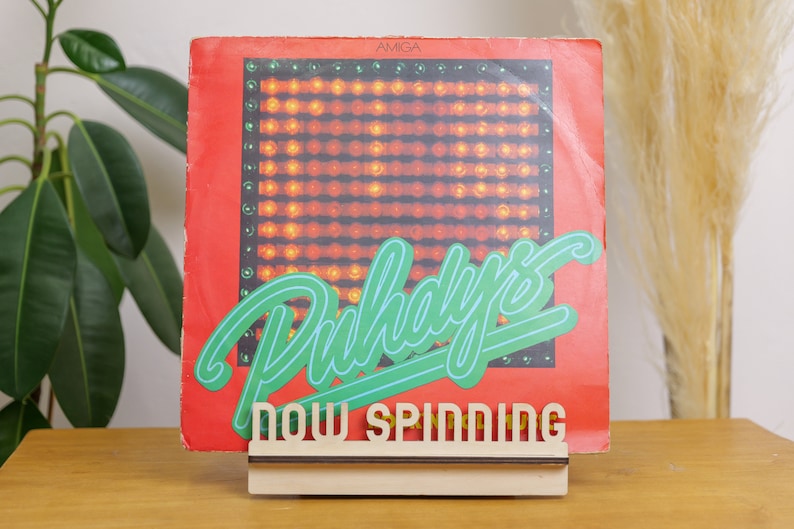 Now Spinning Stand, Wooden Vinyl Record Display, Vinyl Record Holder ...