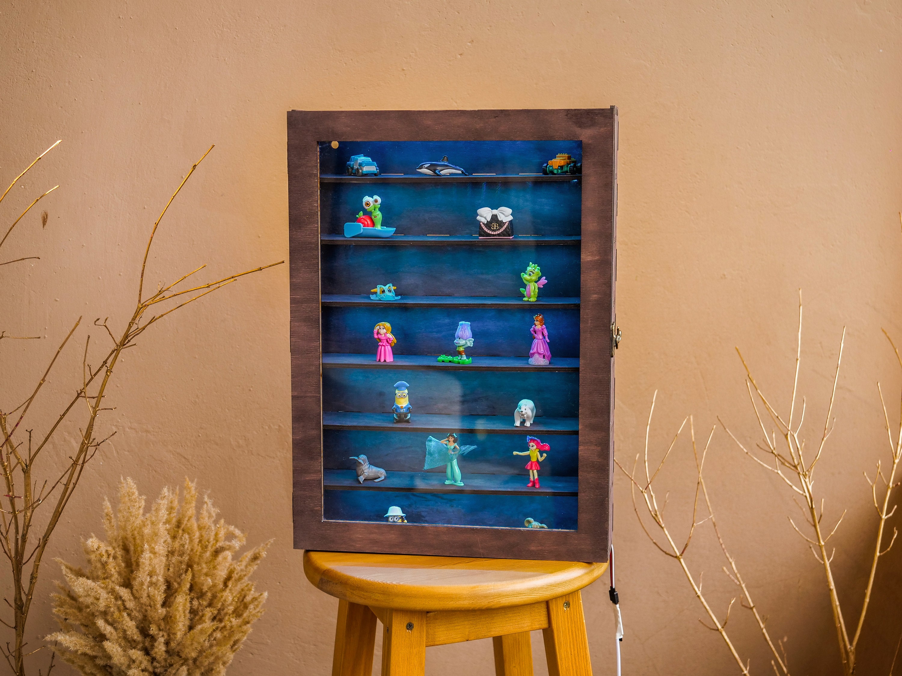 Wood Display Case, Display Case for Collectibles, Display Case for ...