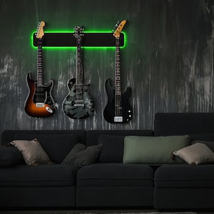 Guitar Wall Hanger LED, Wall Mount Guitar Hanger, LED Guitar Wall ...