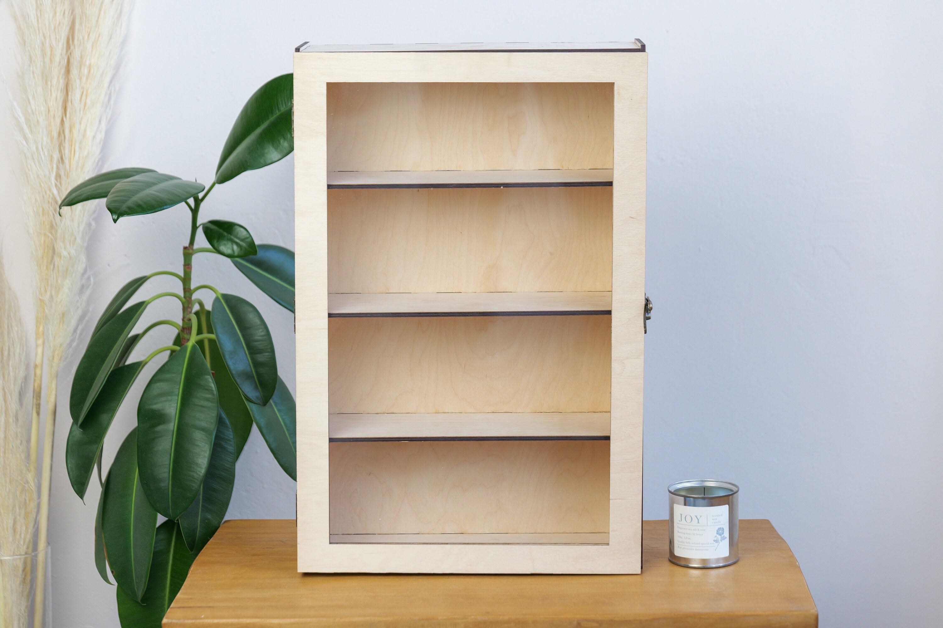 Display Cabinet With Glass Door, Wall Display Case Glass, Wood Display ...