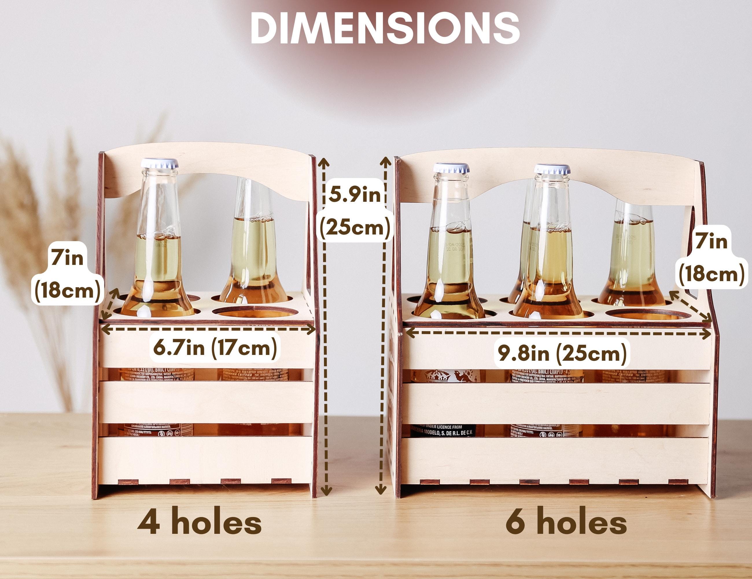 Bottle Carrier 6 Pack, Beer Bottle Box, Beer Crate 6, Beer Lover ...