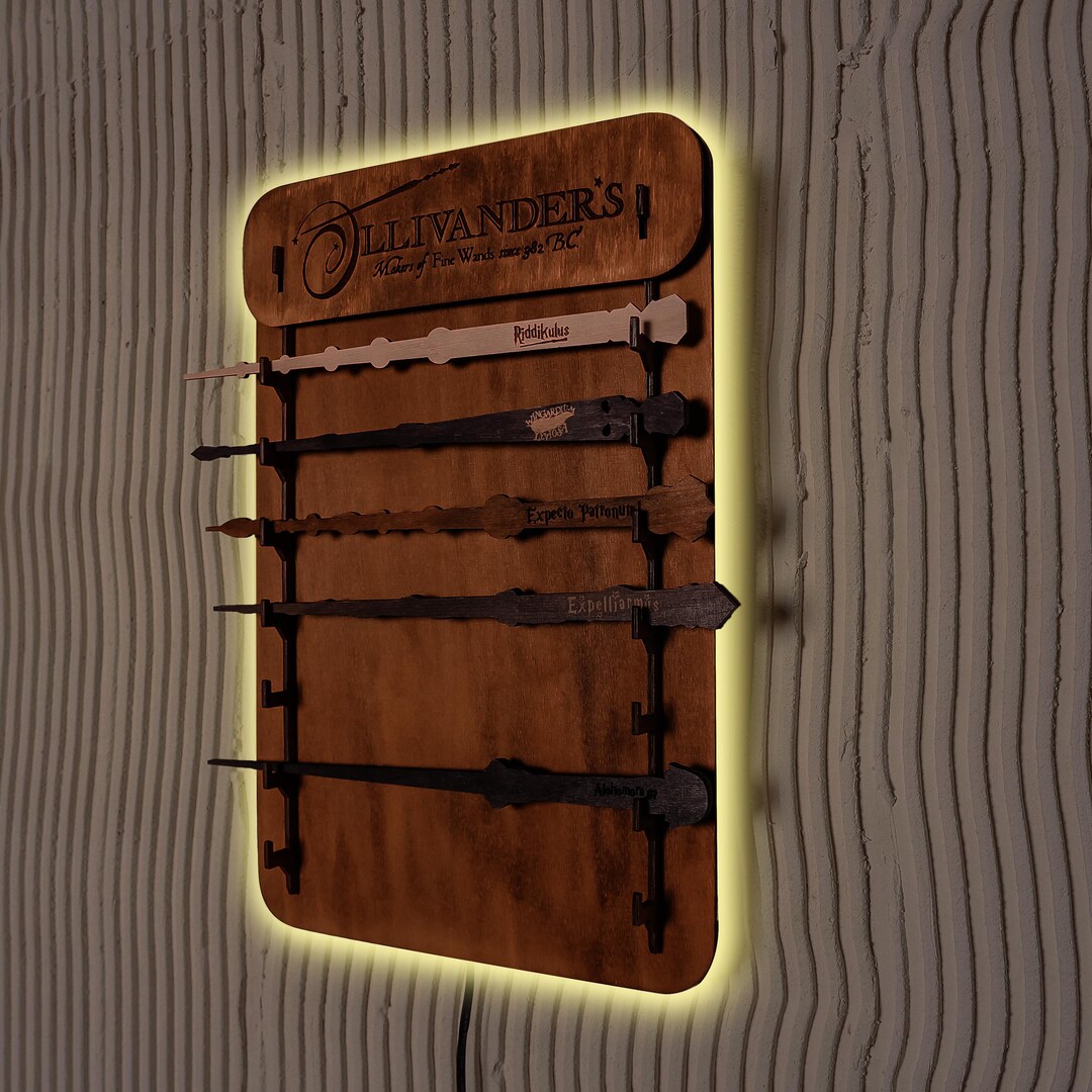 Wand Display Wall Mount, Custom Wizard Wand Holder, Wand Holder Wall ...