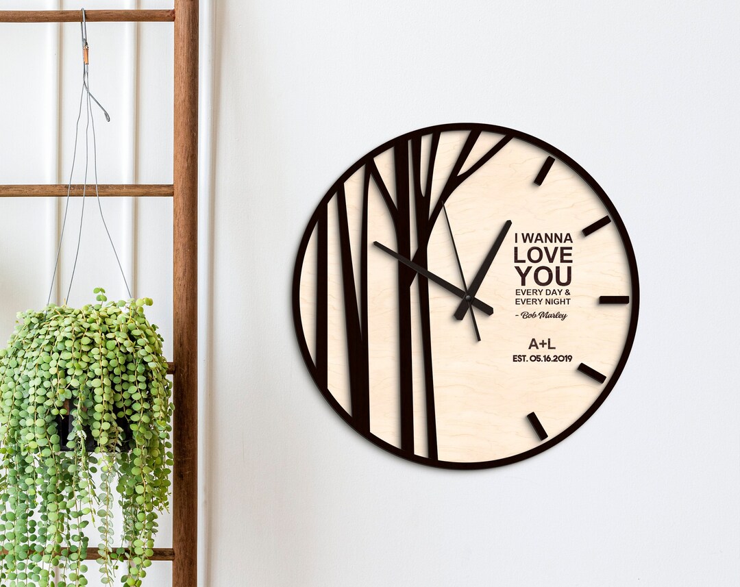 LOVE Clock, Original Wall Clock, Custom Love Wall Clock, Wall Clock for ...