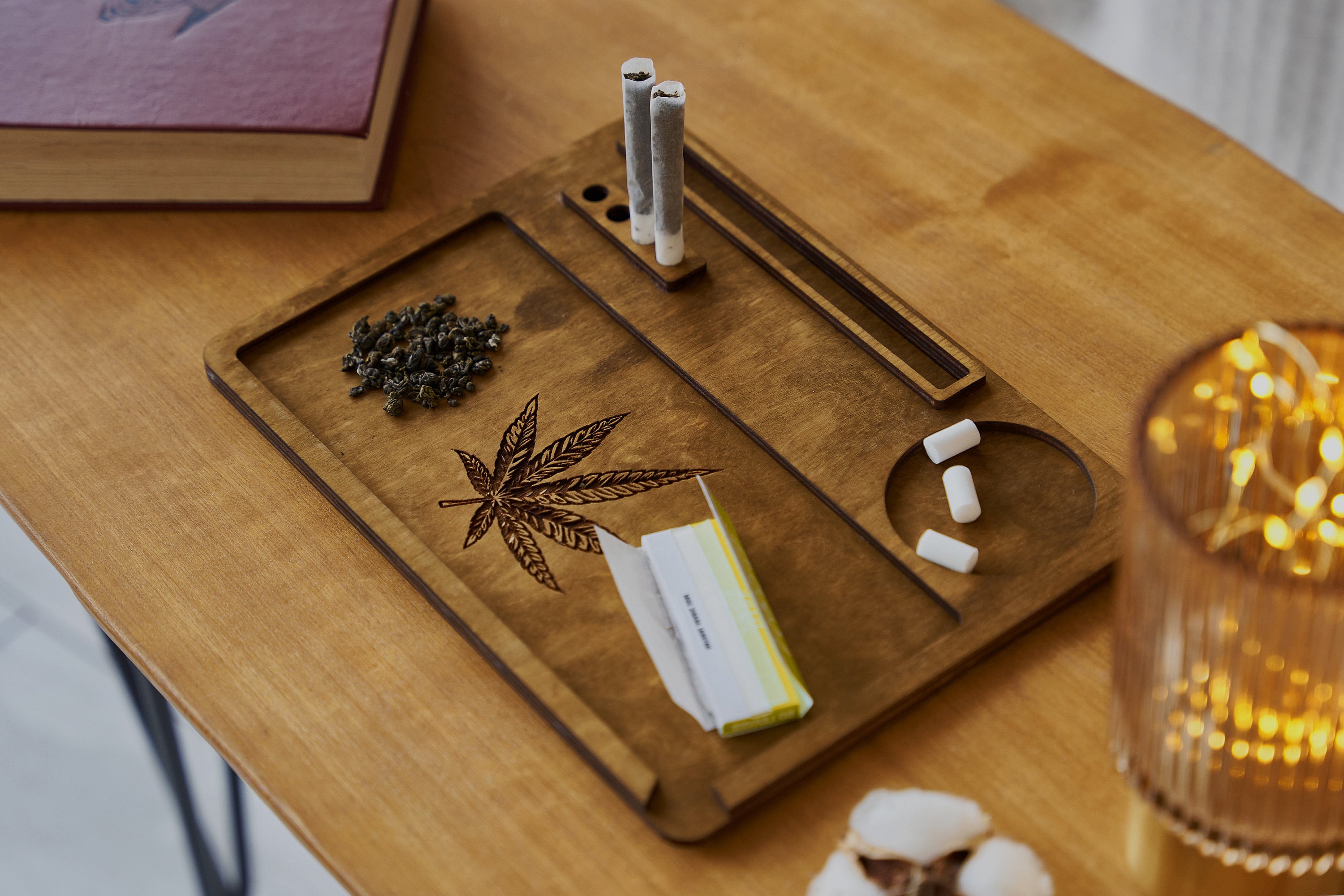 Wooden Custom Rolling Tray, Tray for Cigarettes and Joints, Tobacco ...