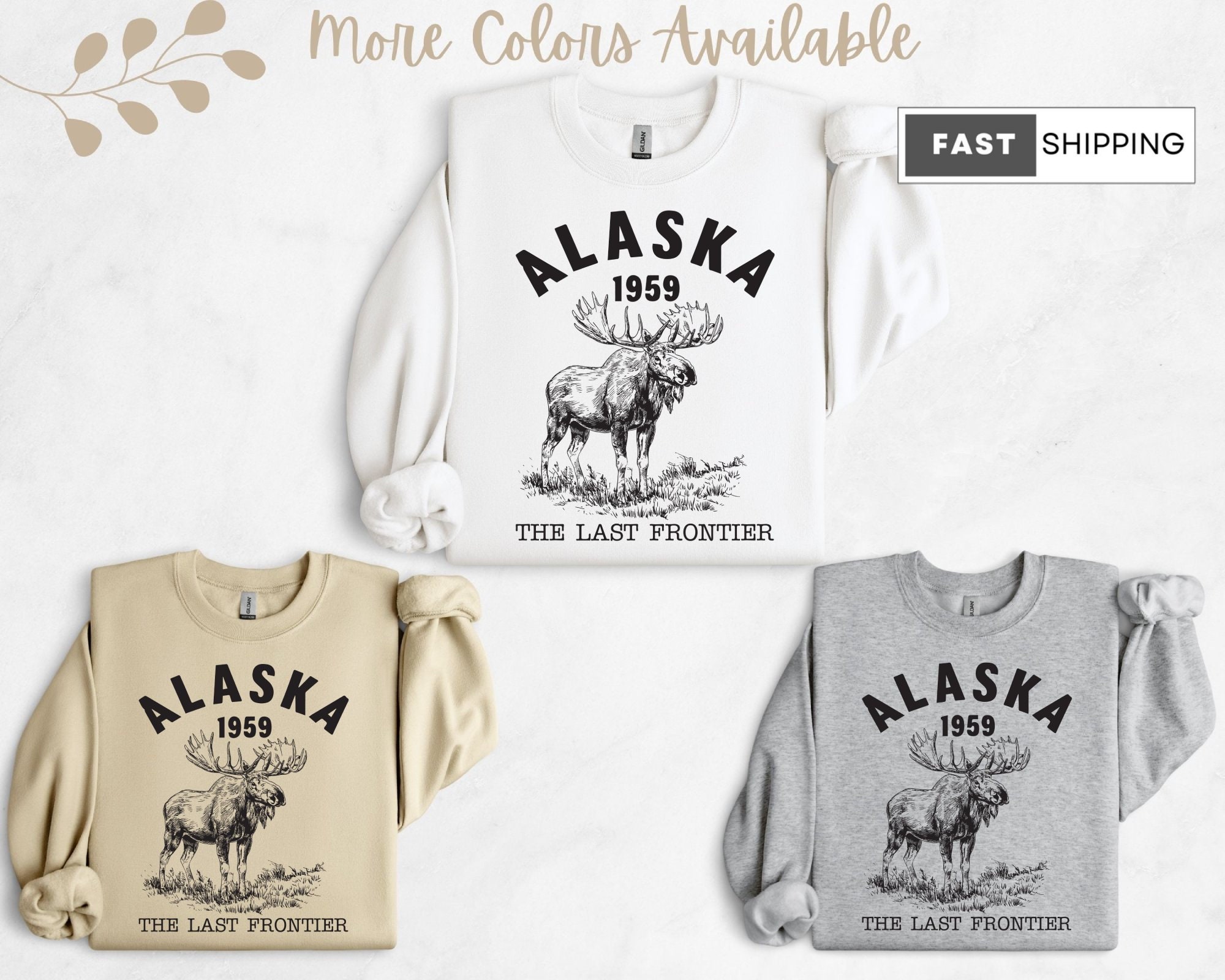 Alaska Moose Sweatshirt Shirt Hoodie, Alaska Cruise Shirt, Alaska Moose ...