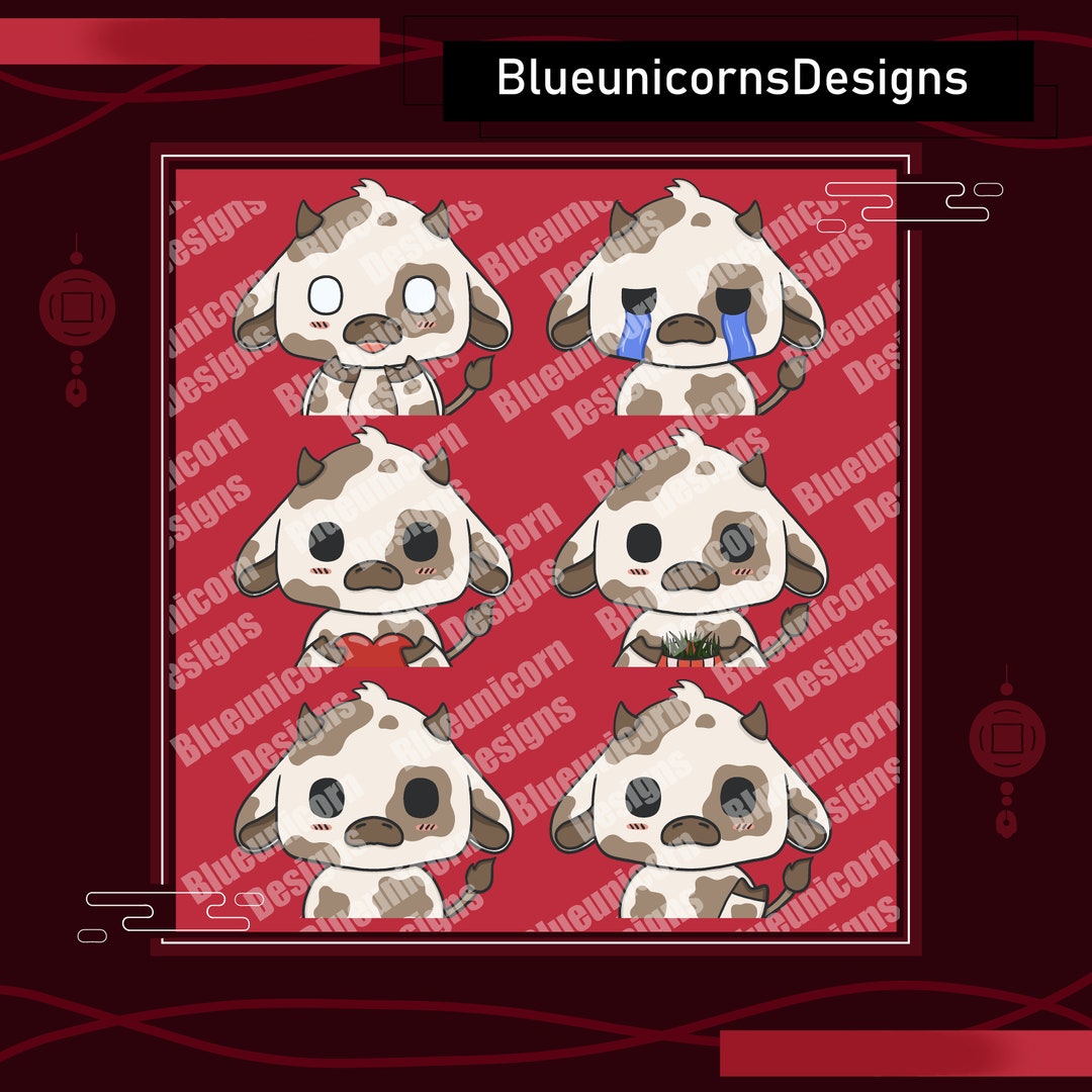 Highland Cow Twitch Emotes Baby Brown - Etsy