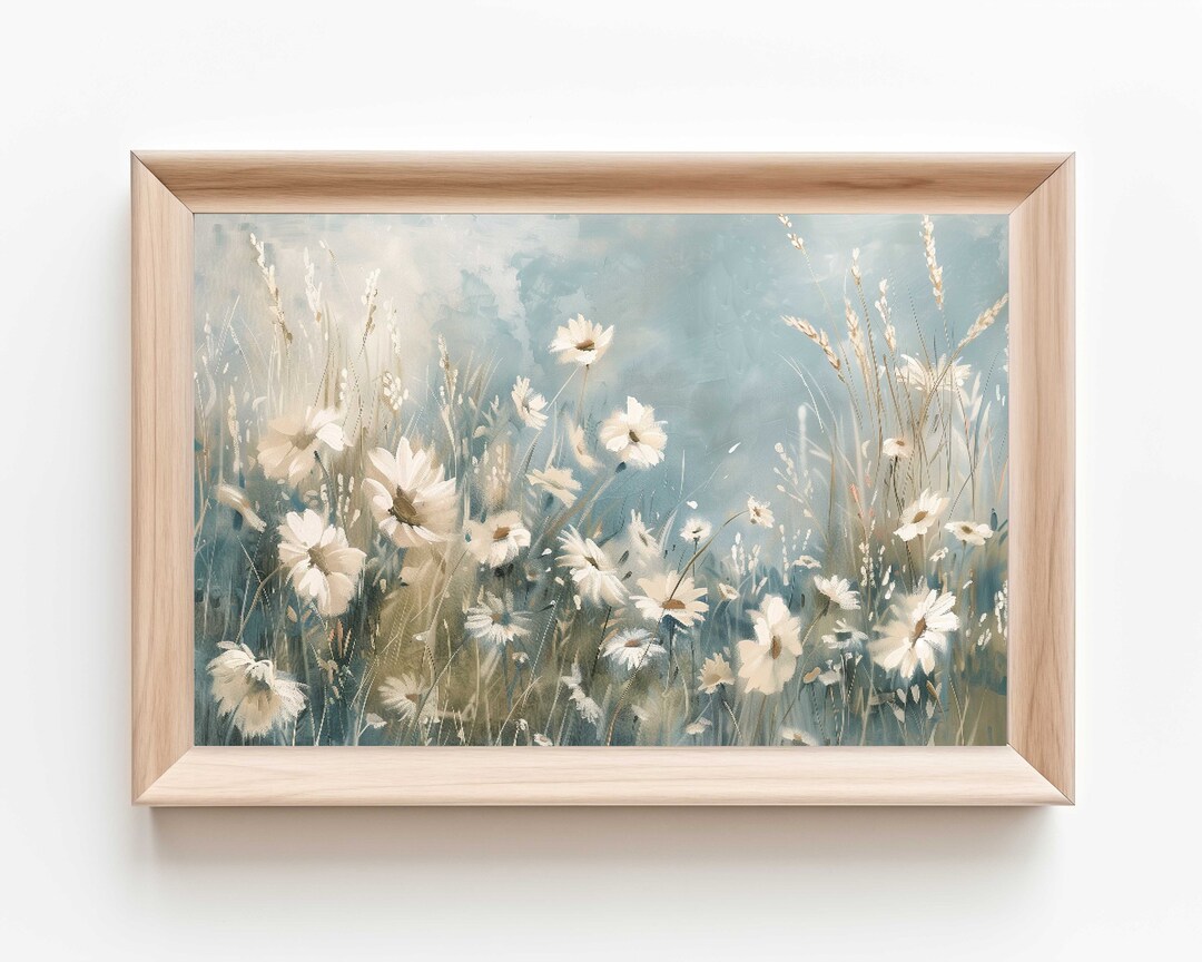Soft Wildflowers Digital Download Artwork Wall Art Decor Calming Soft ...