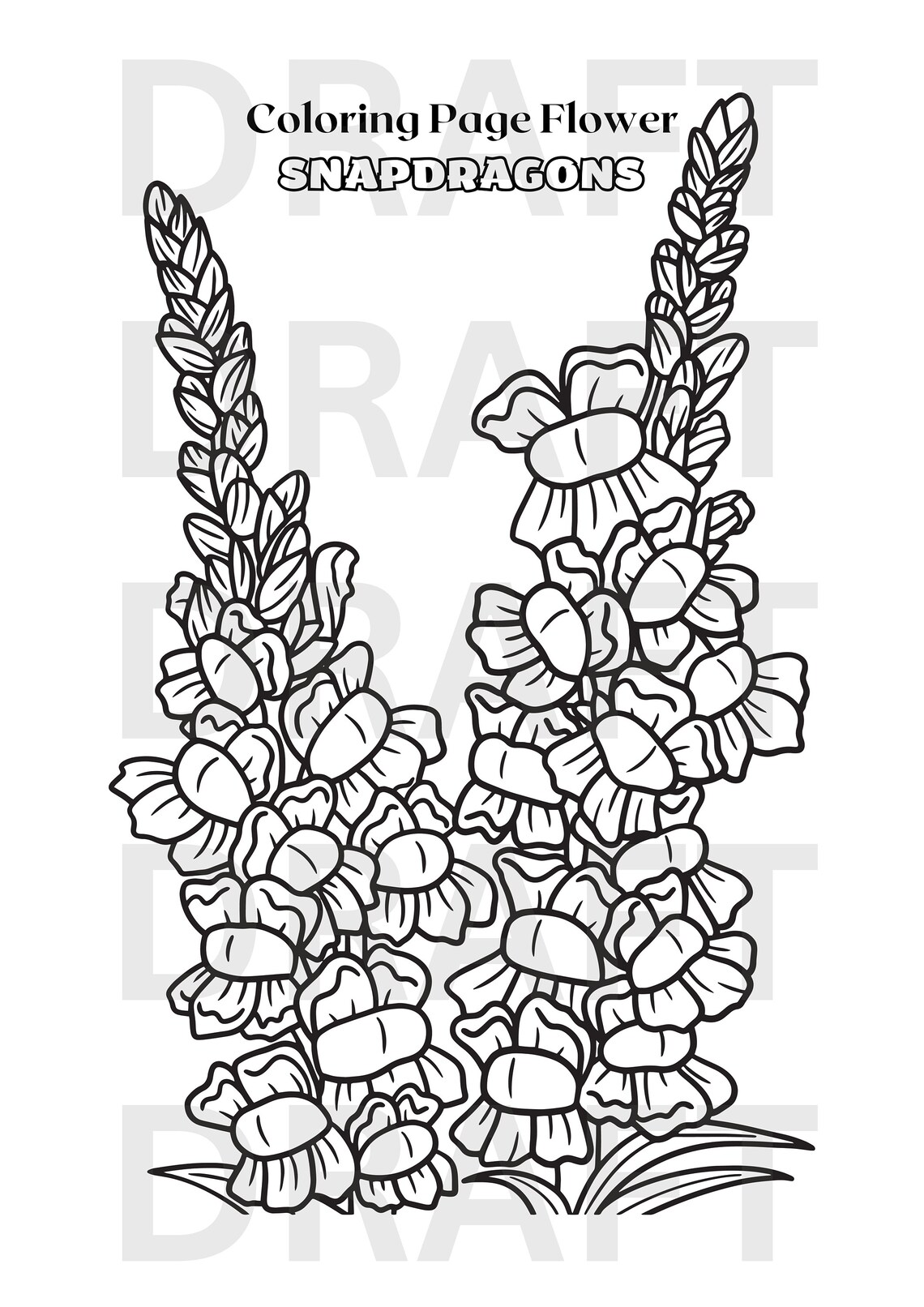 Colouring in Printable and Downloadable Flower Colouring In - Etsy