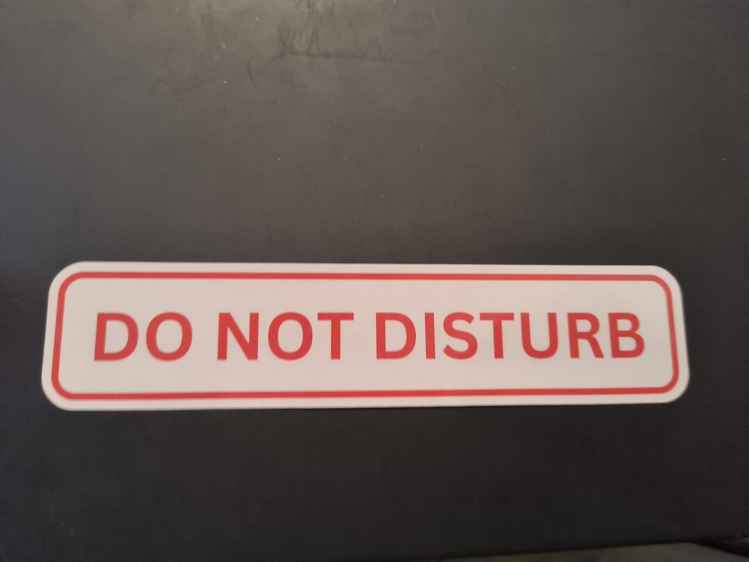 Do Not Disturb Sign Sticker Waterproof Vinyl Decal Red Wall Door Window ...