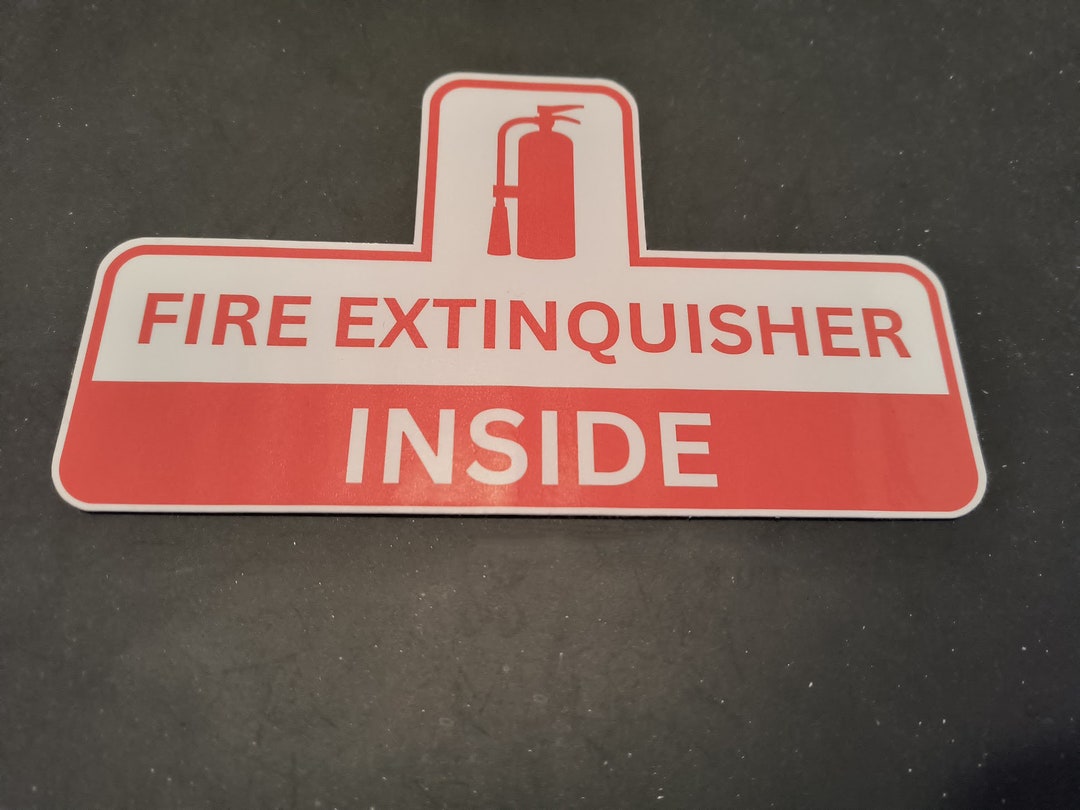 Fire Extinguisher Sticker Sign Adhesive Notice Fire Safety Decal ...