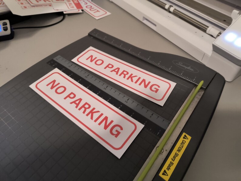 No Parking Sign Sticker Vinyl Decal Red Wall Door Window Waterproof ...