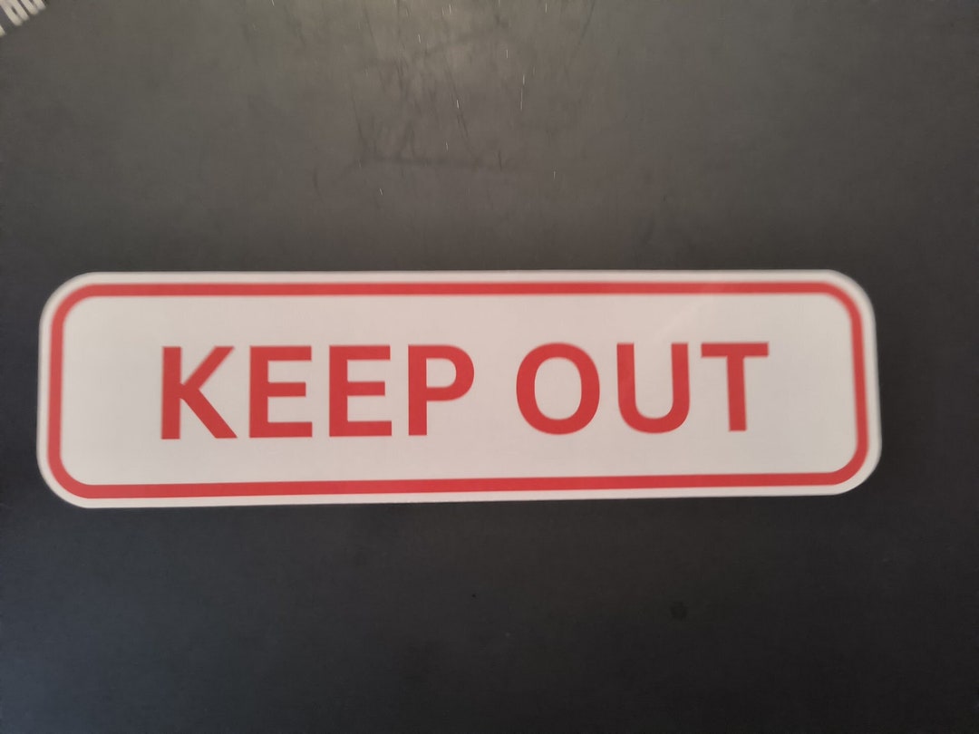 Keep Out Privacy Sign Sticker Waterproof Vinyl Decal Red Wall Door ...