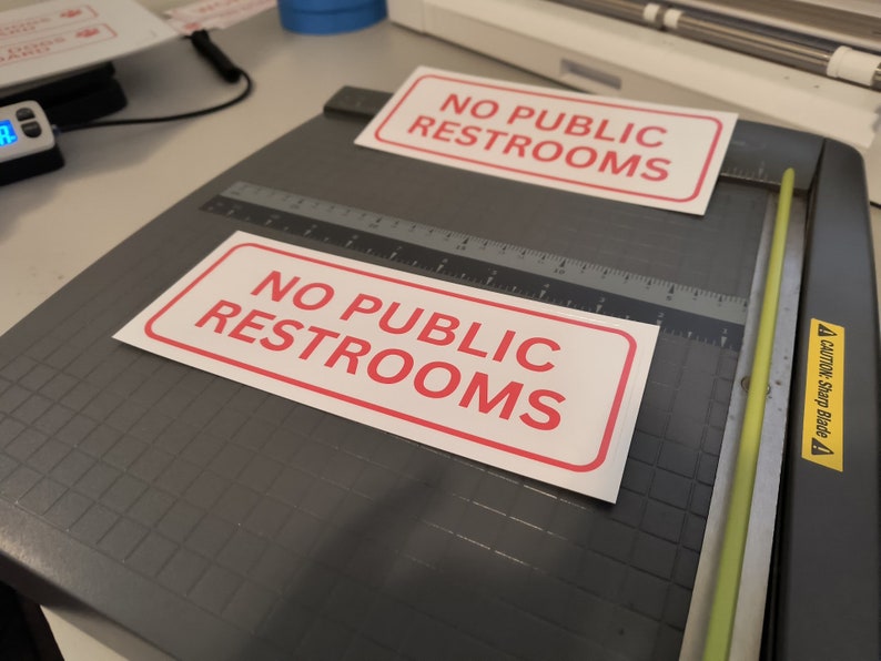 No Public Restrooms Sign Vinyl Decal Sticker Business Store Shop Door ...